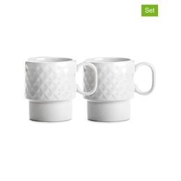 Sagaform 2er-Set: Kaffeetassen in Wei&szlig; - 250 ml - 46% | Gedeckter-tisch