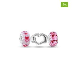 CHARM'S 3er-Set: Silber-Beads mit Muranoglas - 67% | Schmuck