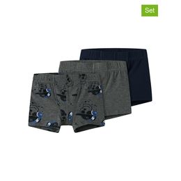 name it 3er-Set: Boxershorts in Grau/ Dunkelblau - 29% | Gr&ouml;&szlig;e 104 | Kinder-waesche