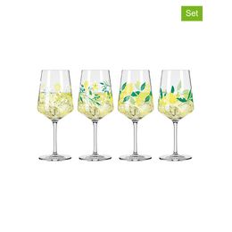 Ritzenhoff 4er-Set: Cocktailgl&auml;ser "Sommertau Limoncello" in Gelb/ Gr&uuml;n - 544 ml - 58% | Gedeckter-tisch