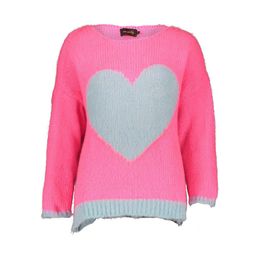 miss goodlife Pullover "Heart" in Pink/ Grau - 71% | Gr&ouml;&szlig;e XL | Damen-pullover-cardigans