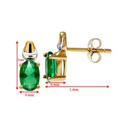 Revoni Gold-Ohrstecker mit Edelsteinen - 76% | Schmuck