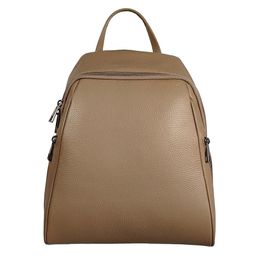 Florence Bags Leder-Rucksack "Lacona" in Beige - (B)34 x (H)28 x (T)16 cm - 76% | Damen-taschen