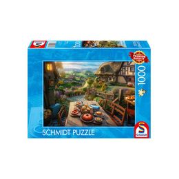 Schmidt Spiele 1.000tlg. Puzzle "Fr&uuml;hst&uuml;ck mit Aussicht" - ab 12 Jahren - 37% | Gesellschaftsspiele