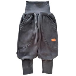 LiVi Fleece-Streetjogger "Dunkelgrau" in Dunkelgrau - 32% | Gr&ouml;&szlig;e 104/110 | Babyhosen