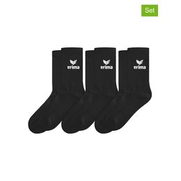 Erima 3er-Set: Sportsocken in Schwarz - 52% | Gr&ouml;&szlig;e 43-46 | Damen-outdoor-ausruestung