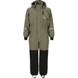 ZIGZAG Schneeanzug "Winterfun CFT" in Schwarz/ Khaki - 46% | Gr&ouml;&szlig;e 128 | Kinderhosen