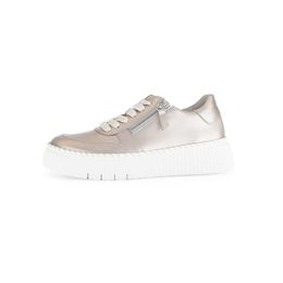 Gabor Leder-Sneakers in Beige - 65% | Gr&ouml;&szlig;e 40,5 | Damen-sneakers