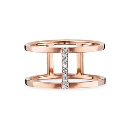CAI ca&iuml; Ros&eacute;vergold. Ring mit Edelsteinen - 79% | Gr&ouml;&szlig;e 52 | Schmuck