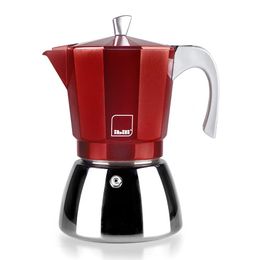 Ibili Espressokocher ''Elba'' in Rot/ Silber - 600 ml - 14% | Kuechengeraete