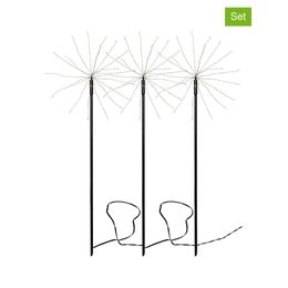 STAR TRADING 3er-Set: LED-Gartenstecker "Firework Outdoor" in Schwarz - (B)65 x (H)200 cm - 10% | Aussenbeleuchtung