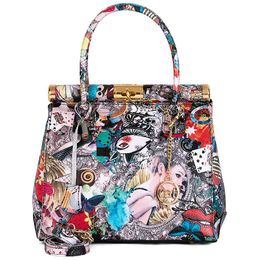 Mia Tomazzi Leder-Henkeltasche "Arcisate" in Bunt - (B)29 x (H)24 x (T)15 cm - 70% | Damen-taschen