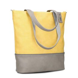 Zwei Schultertasche "J145" in Grau/ Gelb - (B)37 x (H)36 x (T)15 cm - 45% | Damen-taschen