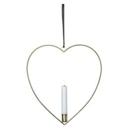 STAR TRADING LED-Dekoh&auml;nger "Flamme Heart" in Gold - (B)28,5 x (H)28 cm - 12% | Lichterketten-dekobeleuchtung