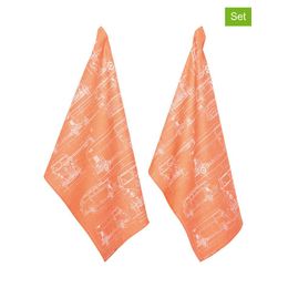PAD Concept 2er-Set: Geschirrt&uuml;cher ''Culture'' in Orange - (L)70 x (B)50 cm - 13% | Tischwaesche