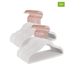 Songmics 50er-Set: Kinderkleiderb&uuml;gel in Wei&szlig;/ Ros&eacute;gold - (B)30 x (H)20,5 cm - 12% | Garderoben