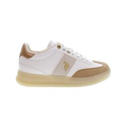 U.S. Polo Assn. Sneakers in Wei&szlig;/ Hellbraun - 55% | Gr&ouml;&szlig;e 39 | Damen-sneakers