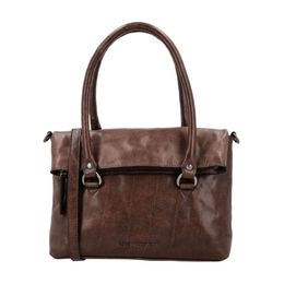 HIDE & STITCHES Leder-Schultertasche "Westland" in Dunkelbraun - (B)29 x (H)20 x (T)7 cm - 66% | Damen-taschen