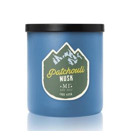 Colonial Candle Duftkerze "Patchouli Musk" in Blau - 425 g - 48% | Kerzen-vasen