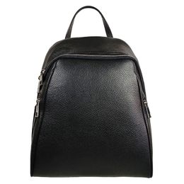Florence Bags Leder-Rucksack "Lacona" in Schwarz - (B)34 x (H)28 x (T)16 cm - 77% | Damen-taschen