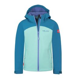 Trollkids Softshelljacke "Kristiansand" in Hellblau/ Blau - 26% | Gr&ouml;&szlig;e 128 | Kinder-outdoor-jacken