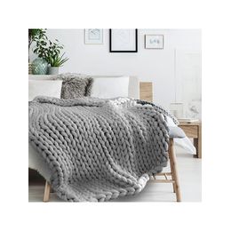 THE HOME DECO FACTORY Plaid in Grau - (L)150 x (B)120 cm - 55% | Decken