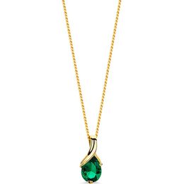 Diamant Exquis Gold-Halskette mit Anh&auml;nger - (L)45 cm - 75% | Schmuck