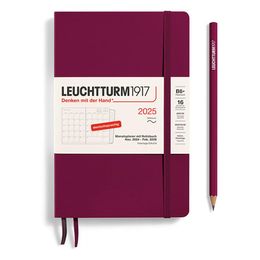 LEUCHTTURM1917 Monatsplaner & Notizbuch in Bordeaux - B6+ - 56% | Buero-schulbedarf
