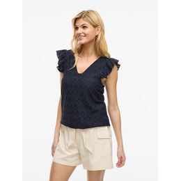 Vila Shirt "Amalina" in Dunkelblau - 43% | Gr&ouml;&szlig;e M | Damen-tops