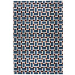 Flair Rugs Kurzflor-Teppich "Lennox Geometric" in Blau/ Bordeaux - 59% | Gr&ouml;&szlig;e 120x170 cm |