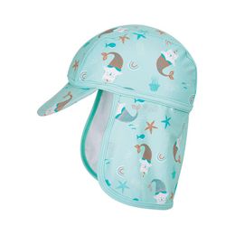 Playshoes Nackenschutzcap "Einhornmeerkatze" in T&uuml;rkis - 11% | Gr&ouml;&szlig;e 49 cm | Baby-caps-huete