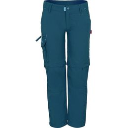 Trollkids Zipp-Off-Trekkinghose "Oppland" - Regular fit - in Blau - 42% | Gr&ouml;&szlig;e 128 | Kinderhosen