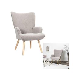 THE HOME DECO FACTORY Sessel in Taupe - (B)68 x (H)96 x (T)75 cm - 60% | Sitzmoebel