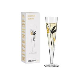 Ritzenhoff Champagnerglas "Goldnacht" in Gold/ Schwarz - 205 ml - 52% | Gedeckter-tisch