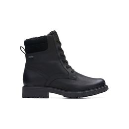 Clarks Leder-Boots "Orinoco 2 GTX" in Schwarz - 61% | Gr&ouml;&szlig;e 38 | Damen-stiefel