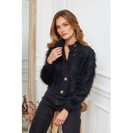 Jos&eacute;fine Cardigan "Bandole" in Schwarz - 72% | Gr&ouml;&szlig;e L | Damen-pullover-cardigans