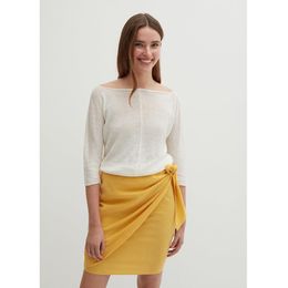 Stefanel Leinen-Pullover in Creme - 70% | Gr&ouml;&szlig;e L | Damen-pullover-cardigans