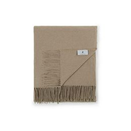 Lanerossi Kaschmir-Wohndecke in Taupe - (L)170 x (B)130 cm - 64% | Decken