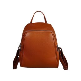 Florence Bags Leder-Rucksack "Lacona" in Hellbraun - (B)34 x (H)28 x (T)16 cm - 76% | Damen-taschen