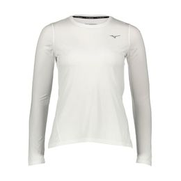Mizuno Funktionslongsleeve "Impulse Core" in Wei&szlig; - 42% | Gr&ouml;&szlig;e M | Damen-outdoor-tops-shirts