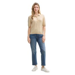 Tom Tailor Poloshirt in Beige - 62% | Gr&ouml;&szlig;e L | Damen-tops
