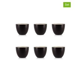 Ogo Living 6er-Set: Espressobecher in Schwarz - je 130 ml - 15% | Gedeckter-tisch