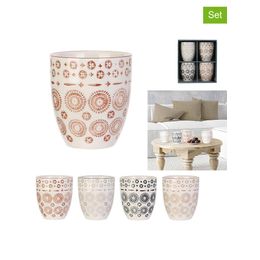 every ware 4er-Set: Becher "Mirage" in Creme/ Bunt - 250 ml - 55% | Gedeckter-tisch