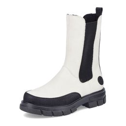 Rieker Chelsea-Boots in Schwarz/ Creme - 55% | Gr&ouml;&szlig;e 41 | Stiefeletten