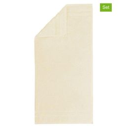 Egeria 3er-Set: G&auml;stehandt&uuml;cher in Creme - 15% | Gr&ouml;&szlig;e 30x50 cm | Badtextilien
