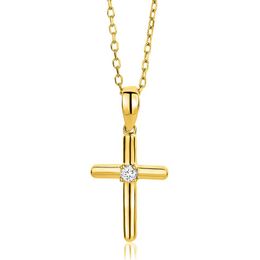 Revoni Gold-Halskette mit Diamant-Anh&auml;nger - (L)45 - 76% | Schmuck