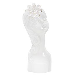 Mauro Ferretti Vase in Wei&szlig; - (B)10,5 x (H)24,5 x (T)10 cm - 76% | Kerzen-vasen