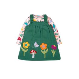 frugi 2tlg. Outfit "Pippa" in Gr&uuml;n/ Bunt - 44% | Gr&ouml;&szlig;e 98/104 | Kinderkleider