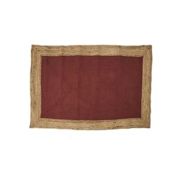Ethnical Life Jute-Teppich in Rot/ Hellbraun - (L)170 x (B)120 cm - 75% |