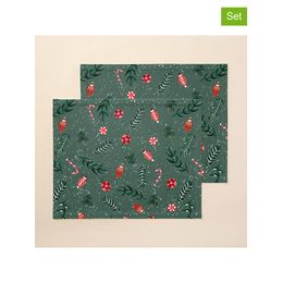 Mint Rugs 2er-Set: Tischsets "Christmas Maison" in Gr&uuml;n - (L)50 x (B)40 cm - 29% |
